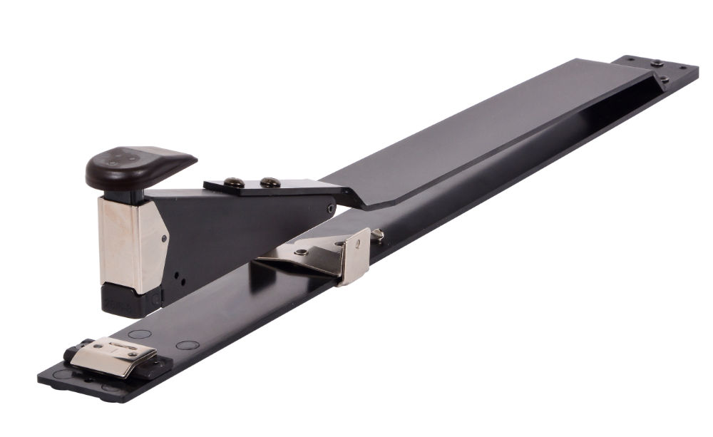 Salco long reach stapler. Uses standard office staples.
