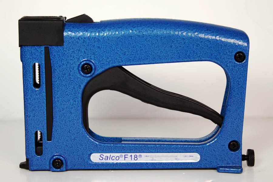 Salco F-18 manual picture frame bradder. Uses 11/16" brads.